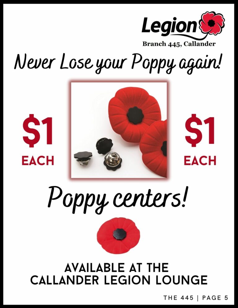Branch 445 Bulletin - October 2023 - Royal Canadian Legion Callander ...